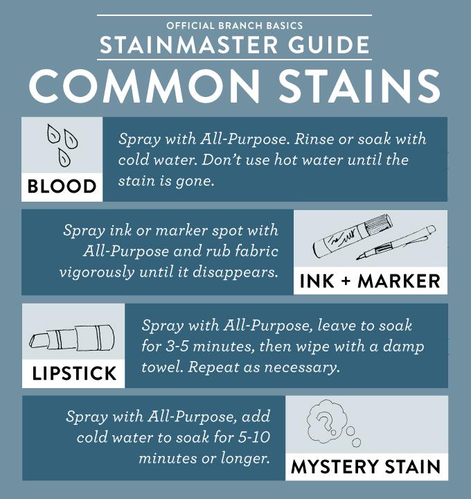 Branch Basics Stainmaster Guide: How to Treat Any Stain Quickly and Ea